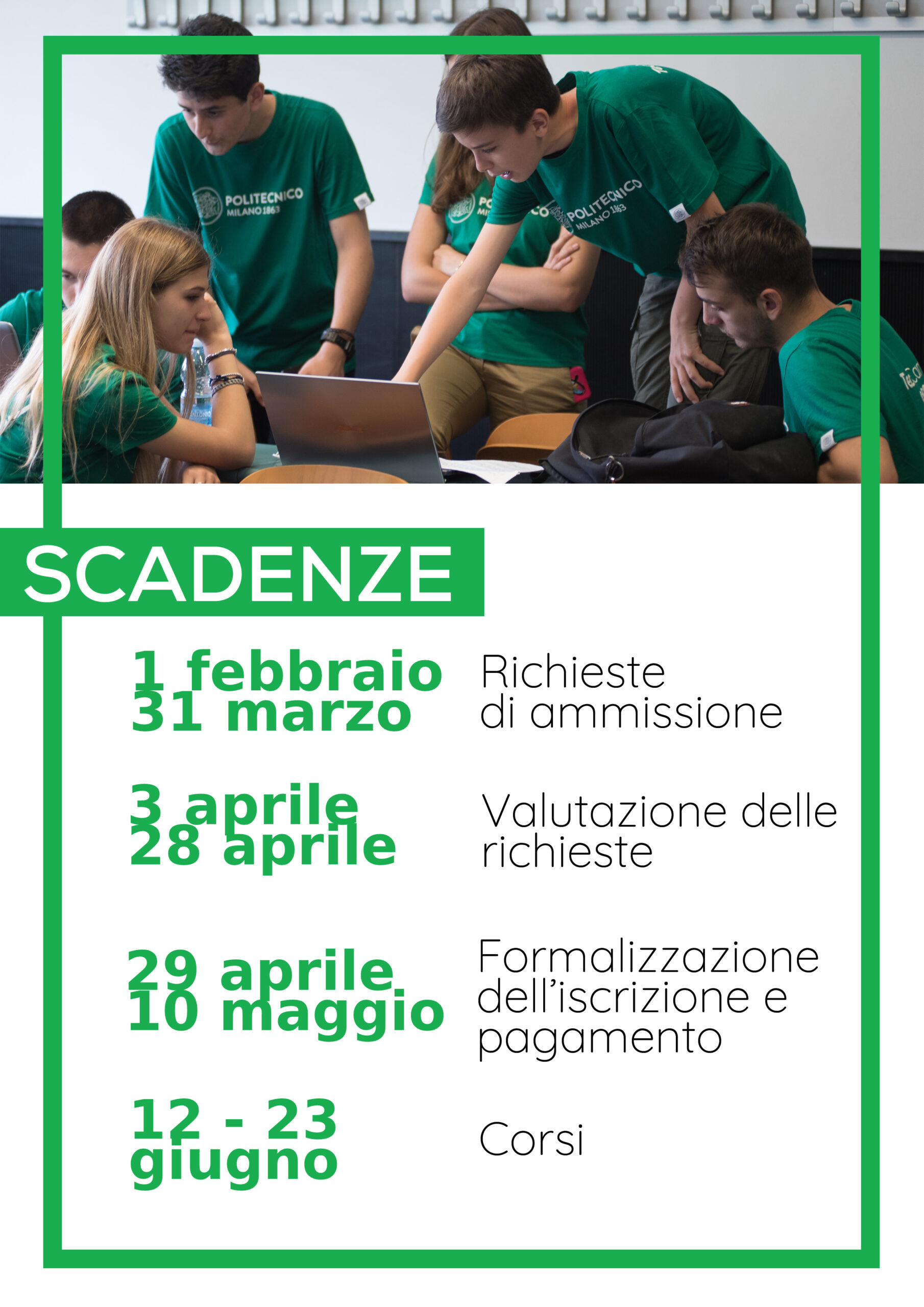 TechCamp@POLIMI 2023: deadlines - TechCamp